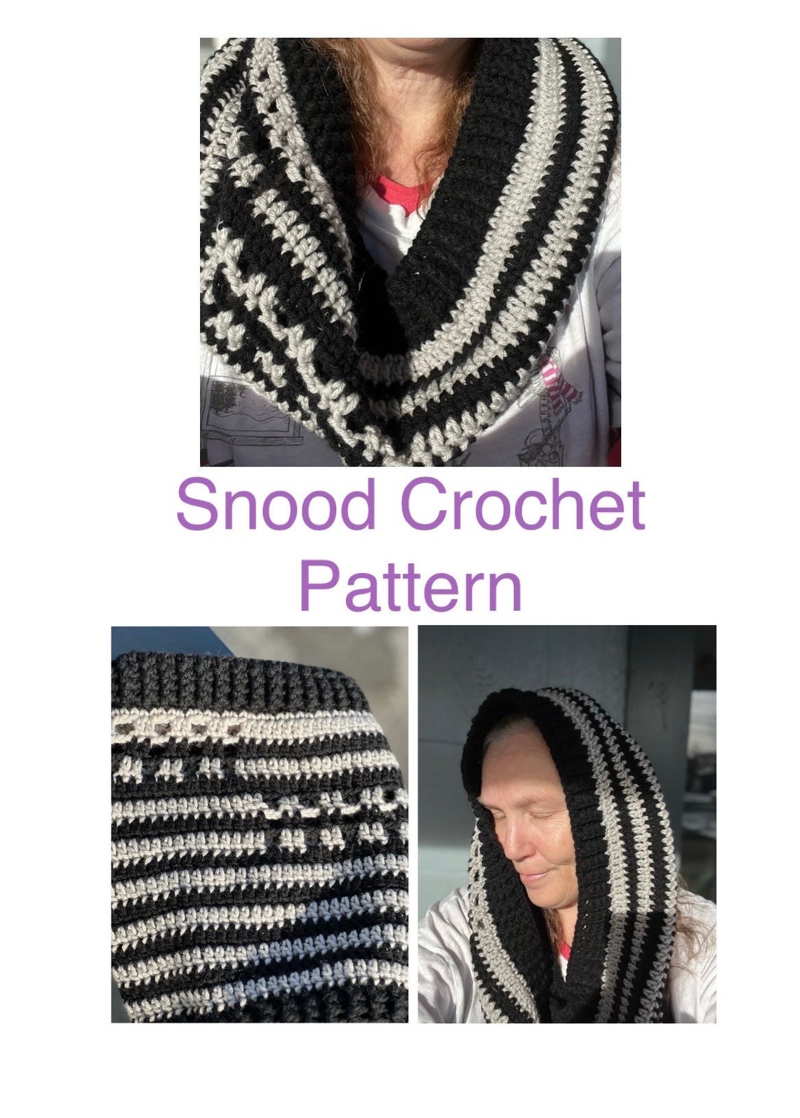 SNOOD CROCHET Pattern/crochet Cowl Pattern/beginner Friendly - Etsy