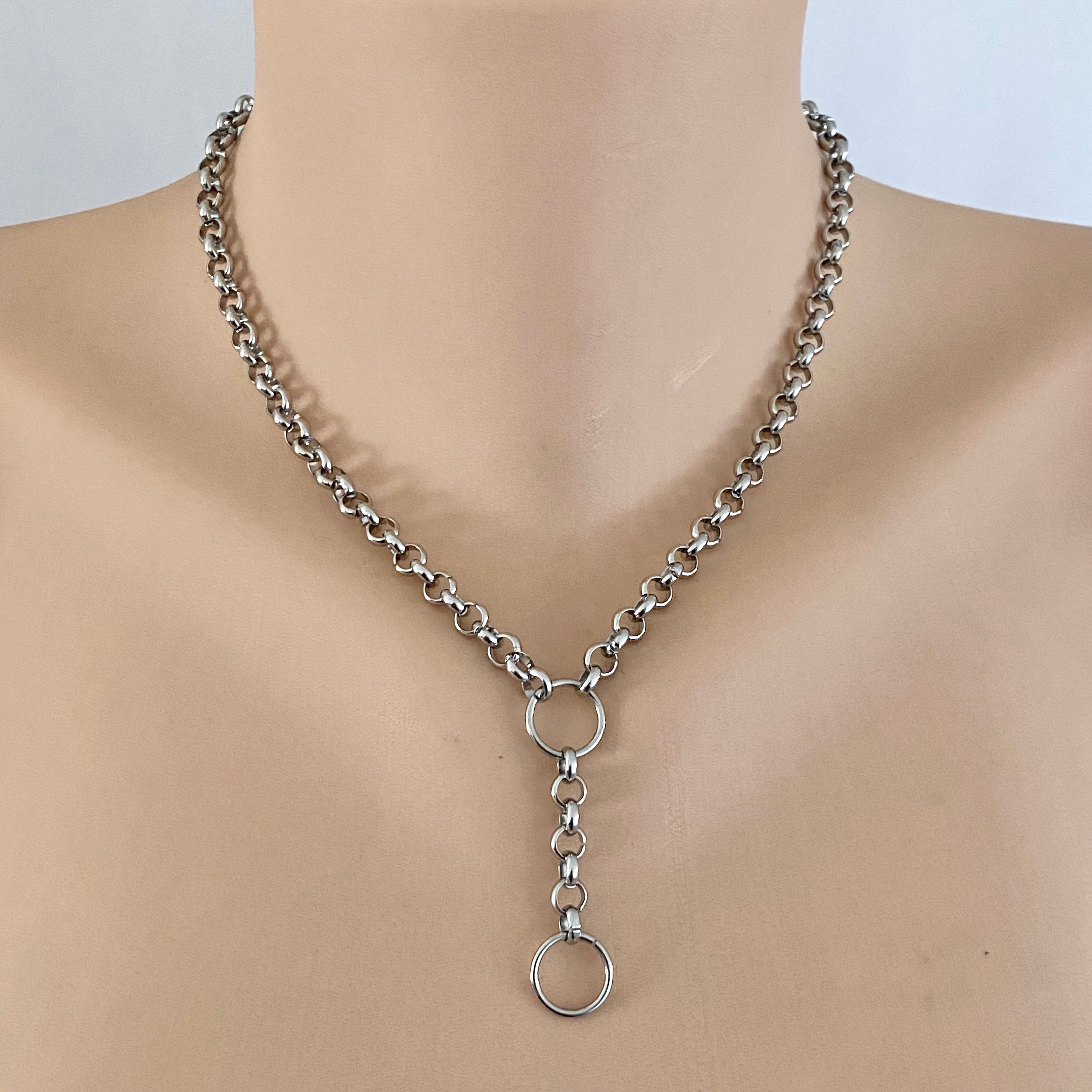 Y Necklace Lariat / CHUNKY Thick NON-TARNISH Stainless Steel Chain and ...