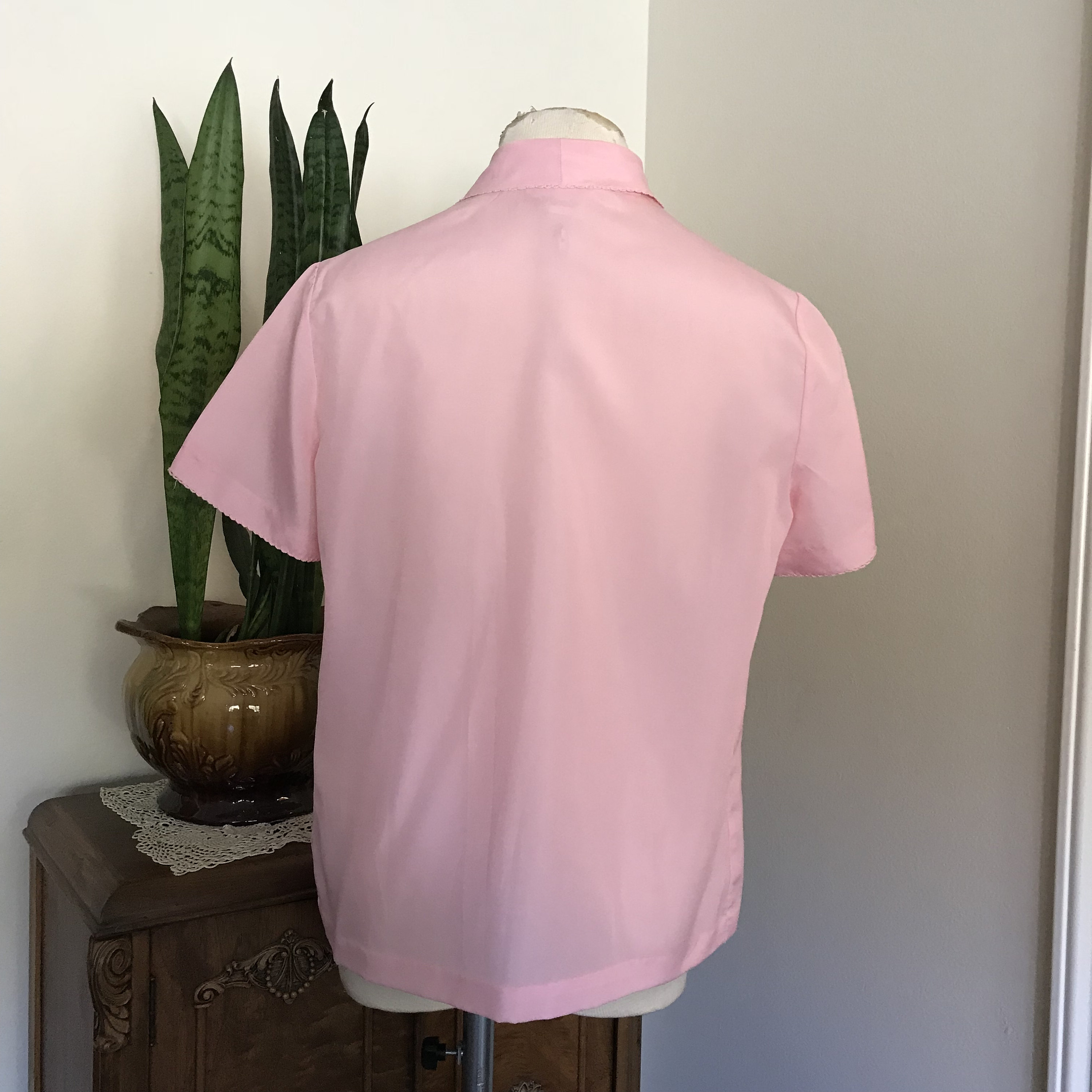 Vintage Lee Mar of California Pink Button Down Blouse With Pussy Bow - Etsy