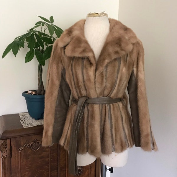 Leather Mink Jacket - Etsy