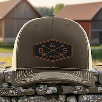 Custom Wedding Anniversary Couples Hats With Personalized Initials and ...