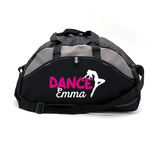 Personalized Dance Bag, Gray Duffle Bag, Sports Duffle, Dance Practice ...