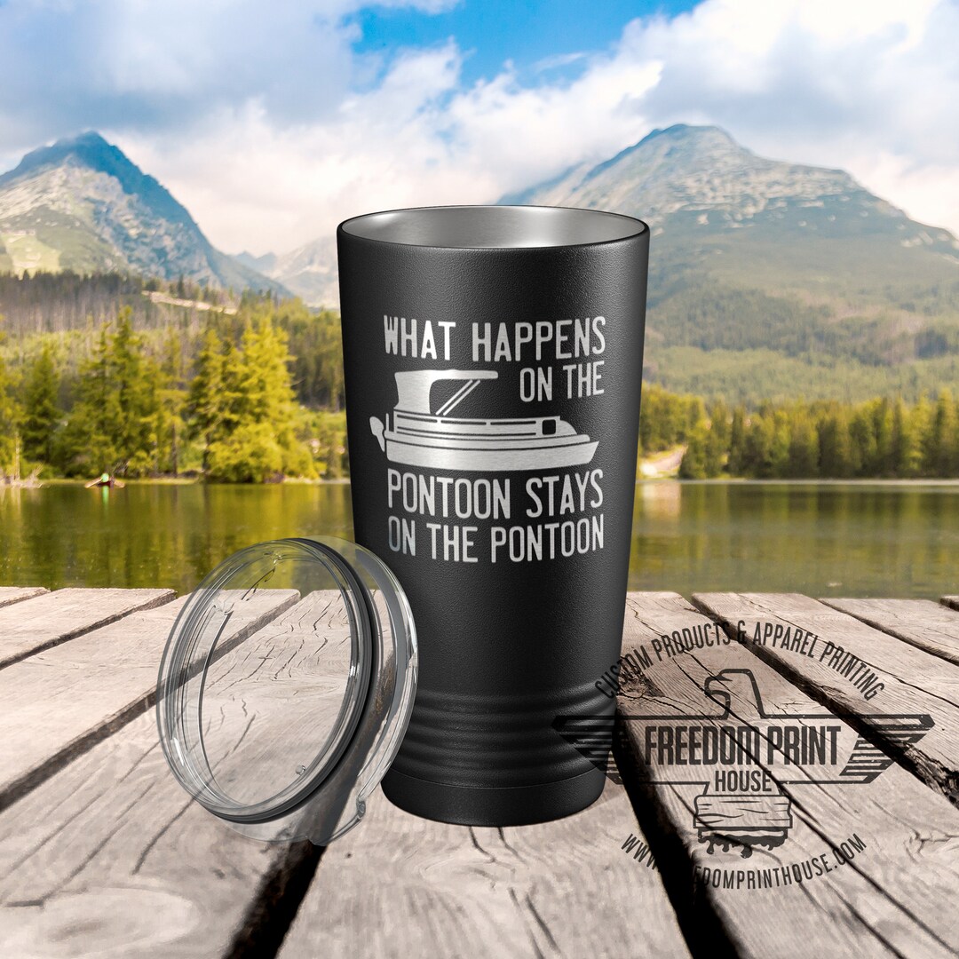 Pontoon Captain Gift, Boat Essential, What Happens on the Pontoon Stays ...