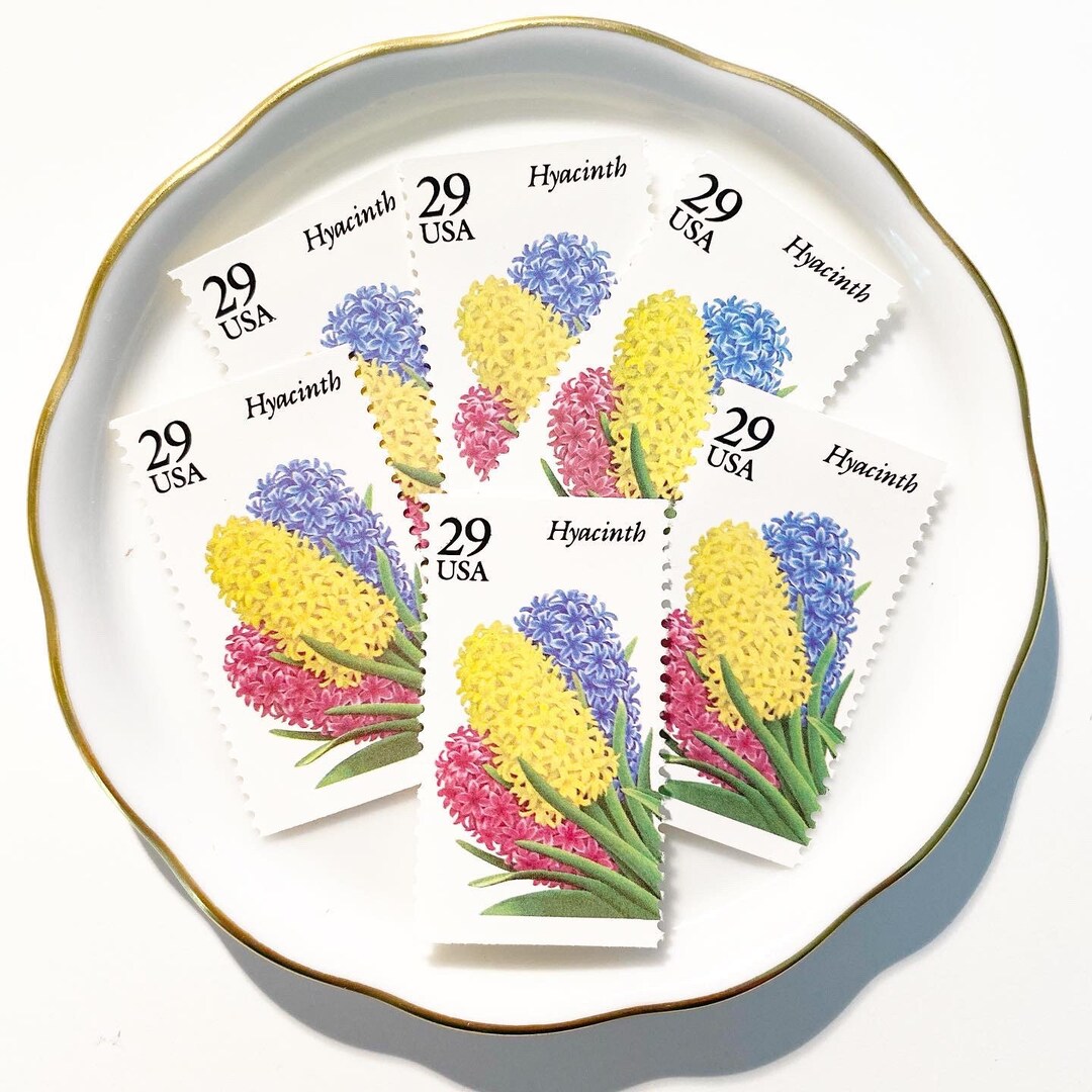 Hyacinth Unused Postage Stamps for Mail Letters Invitations Vintage ...