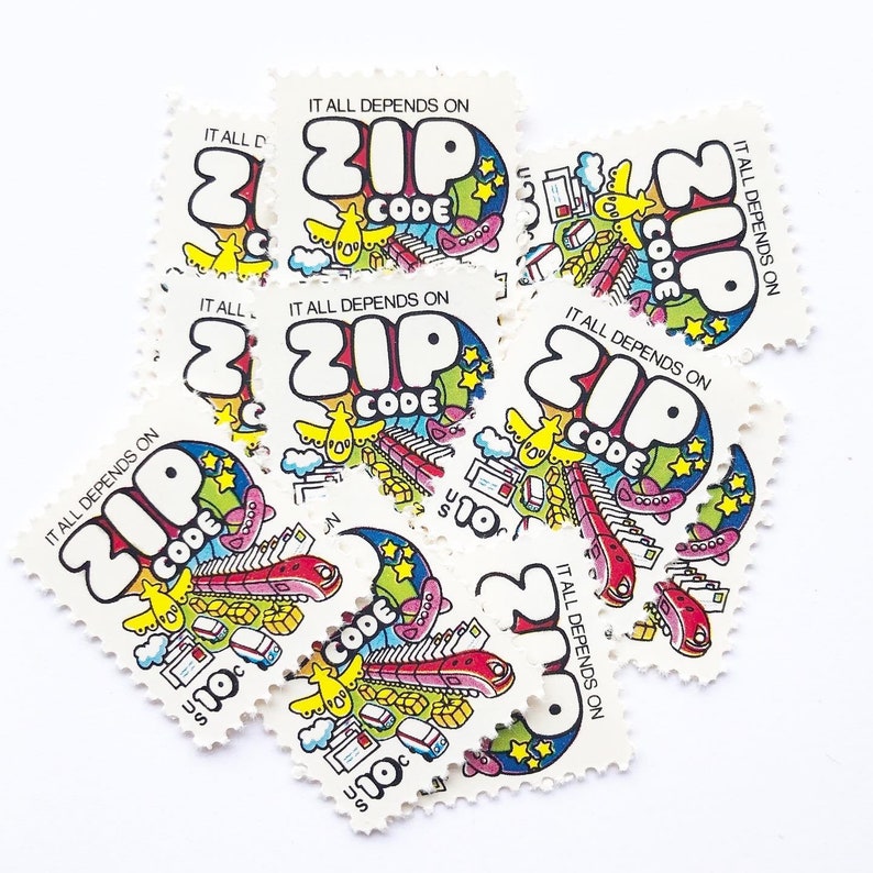 Zip Code Unused Postage Stamps for Mailing Letters and Wedding - Etsy