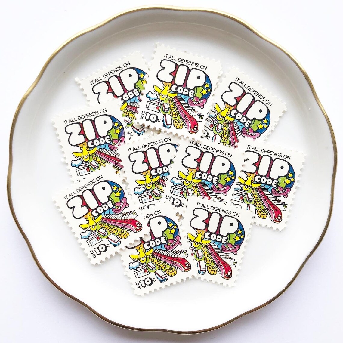 Zip Code Unused Postage Stamps for Mailing Letters and Wedding - Etsy