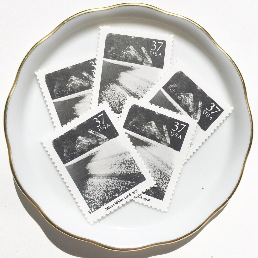 Black and White Unused Vintage Postage Mail Stamps US // Minor White ...
