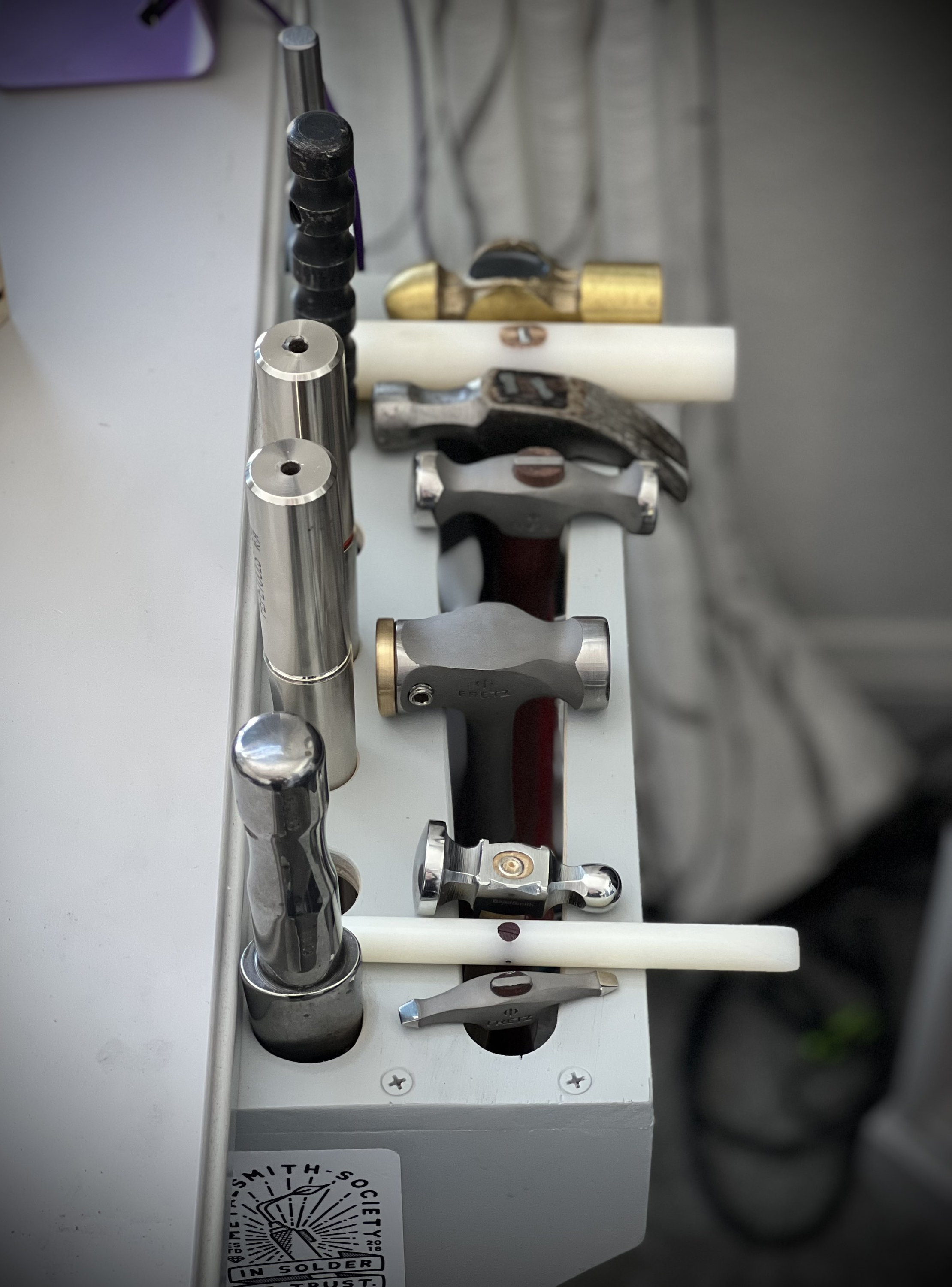 Wood Hammer and Mandrel Storage Rack - Etsy UK