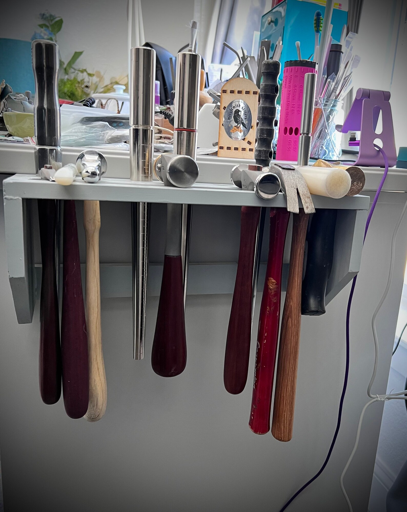 Wood Hammer and Mandrel Storage Rack - Etsy UK