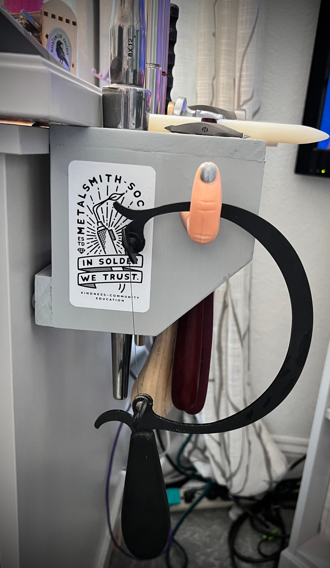 Wood Hammer and Mandrel Storage Rack - Etsy UK