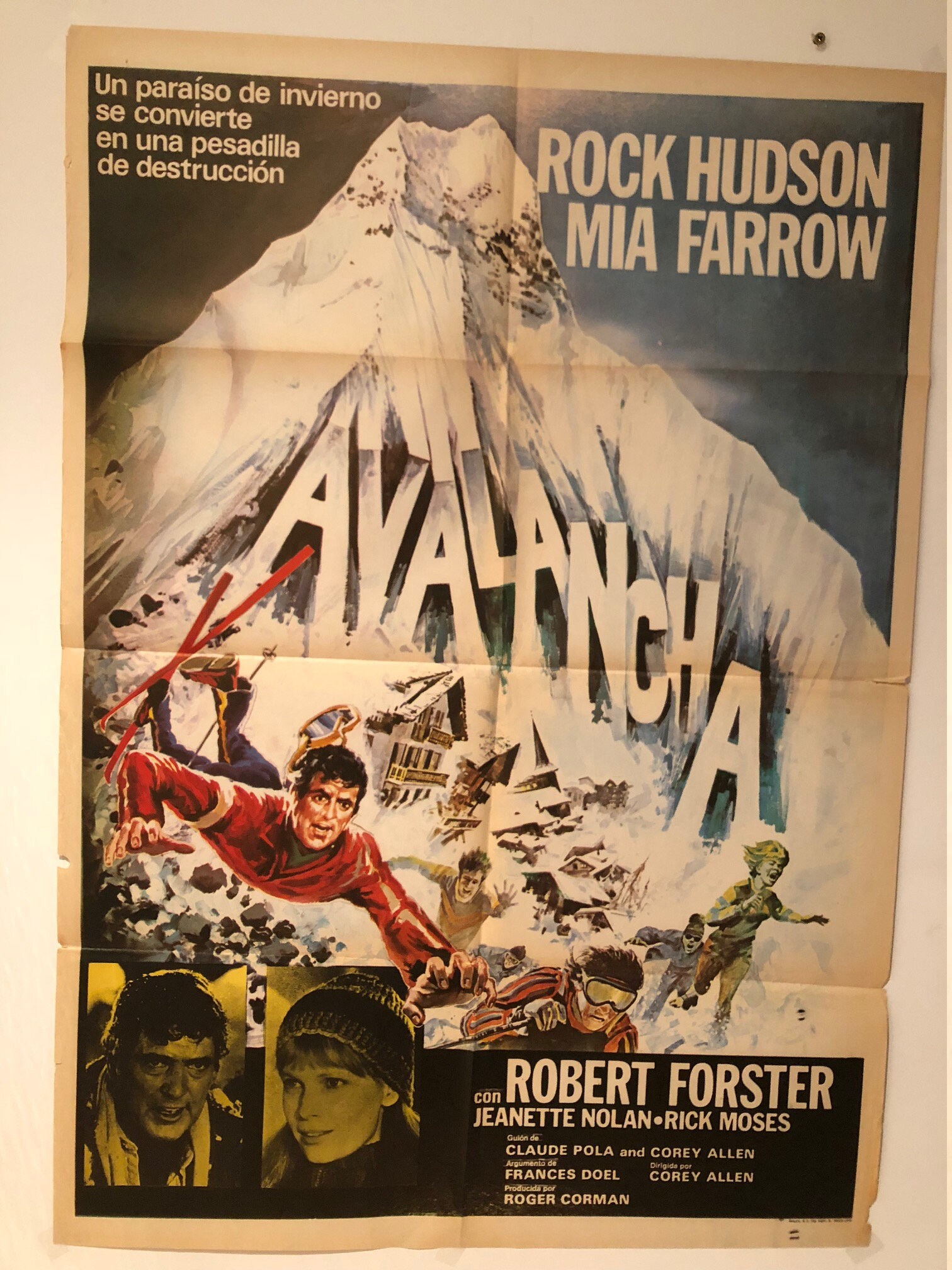 Original Avalanche Poster 1978 Spanish | Etsy