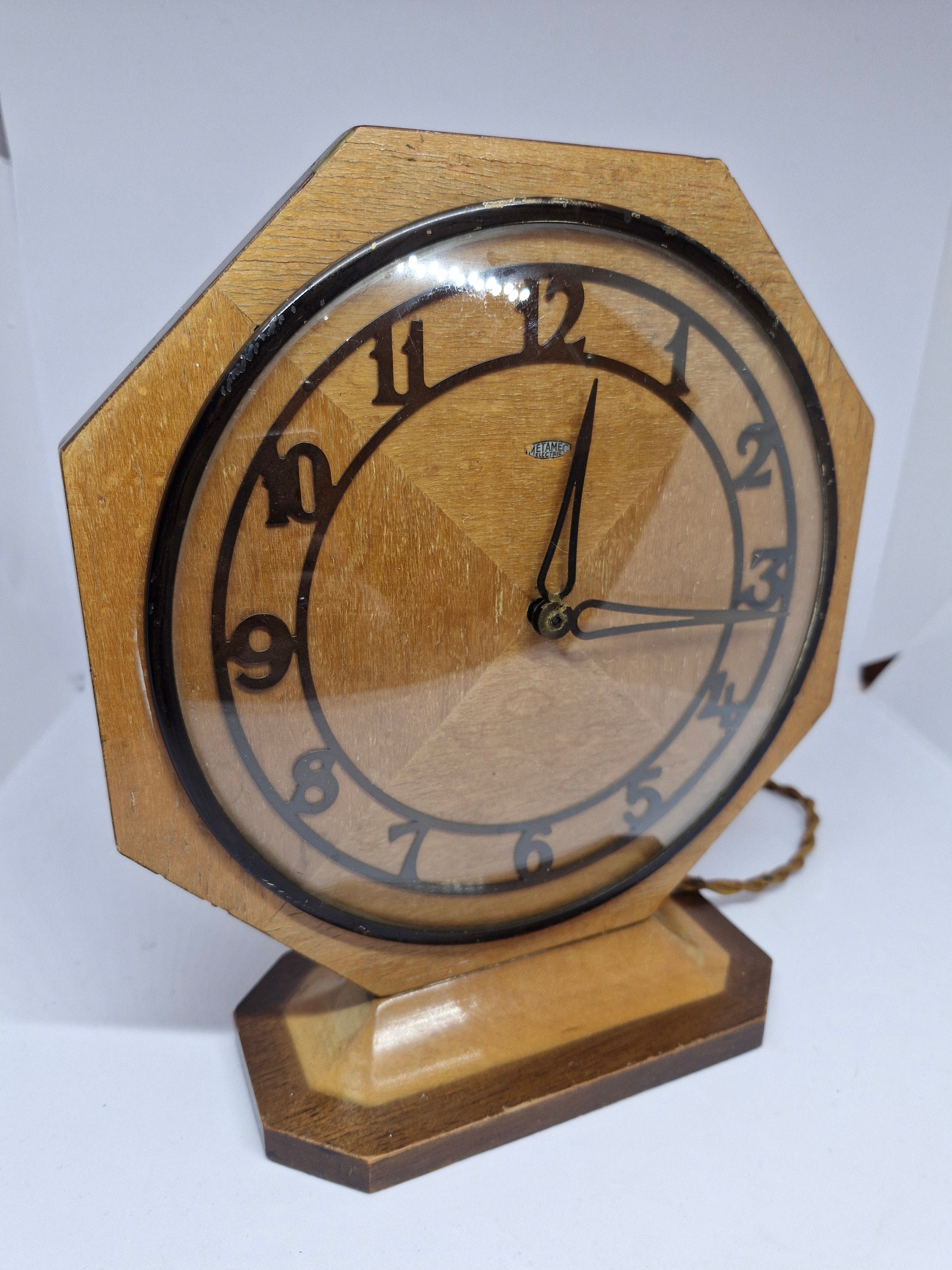 Metamec Electric Wooden Clock - Etsy