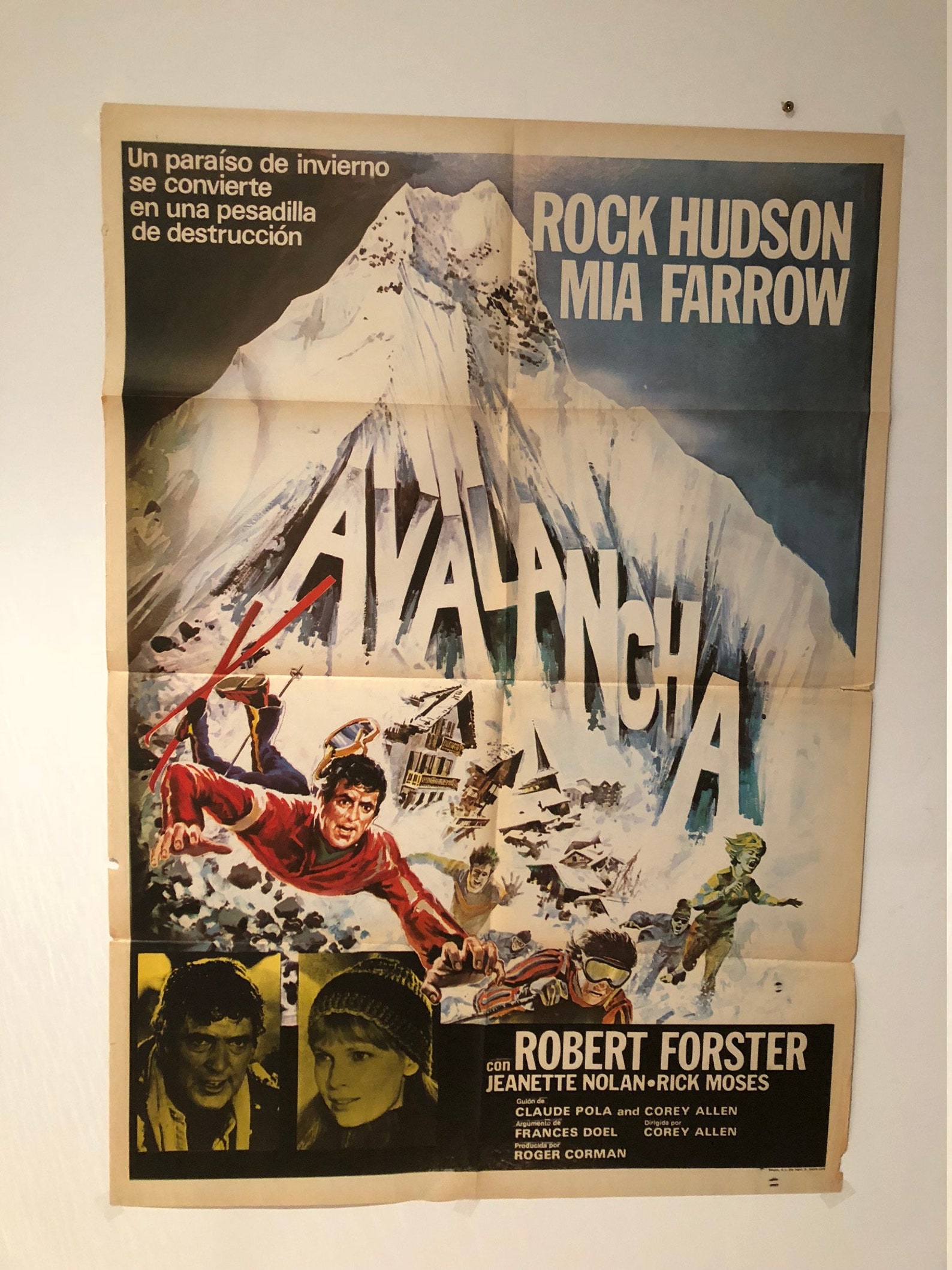 Original Avalanche Poster 1978 - Spanish - Etsy