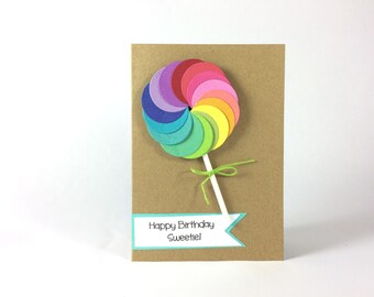 Lollipop card | Etsy