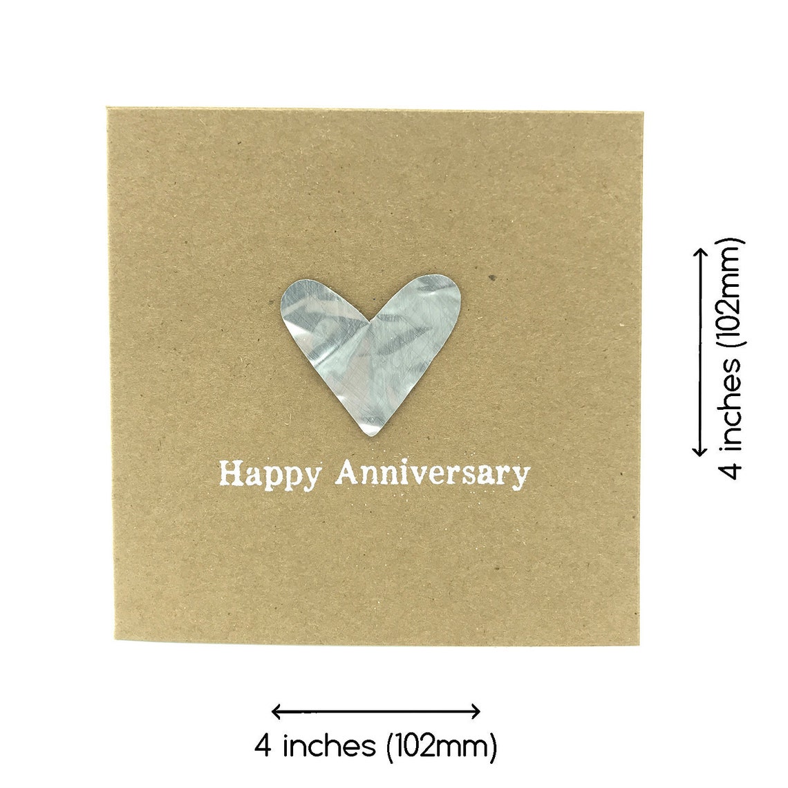 Happy 10th Anniversary Card Tin Heart Tenth Aluminium 4 - Etsy UK