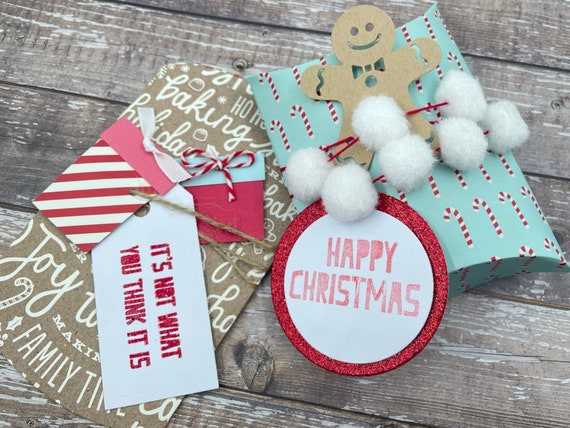 Christmas Gift Box Set of 2 Pillow Box Treat Candy | Etsy