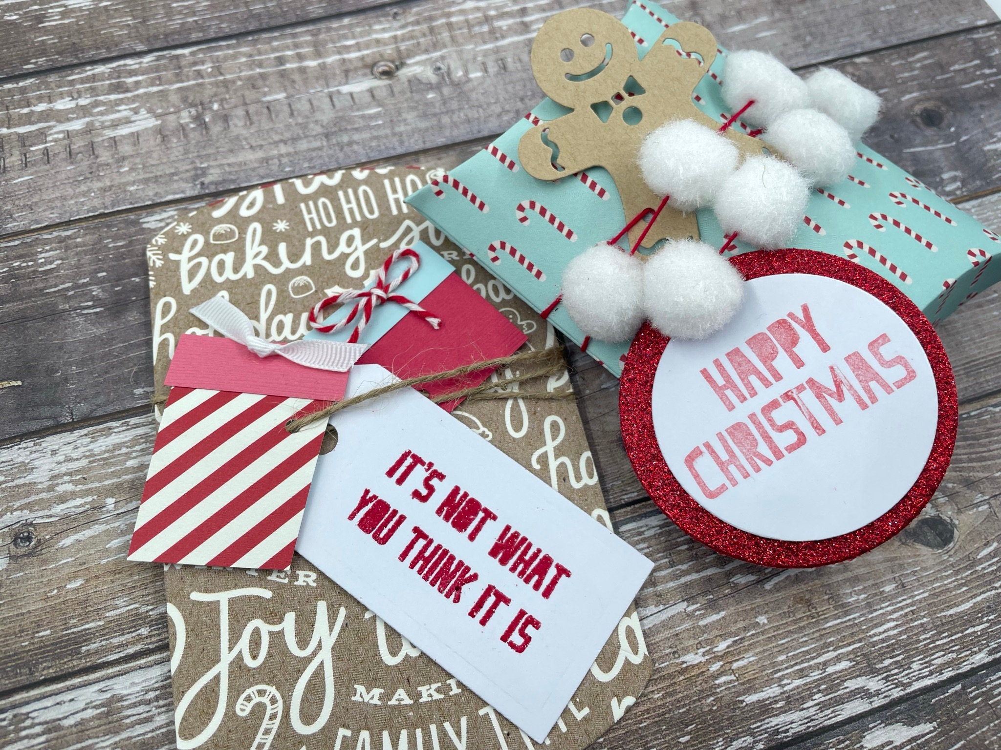 Christmas Gift Box Set of 2 Pillow Box Treat Candy | Etsy
