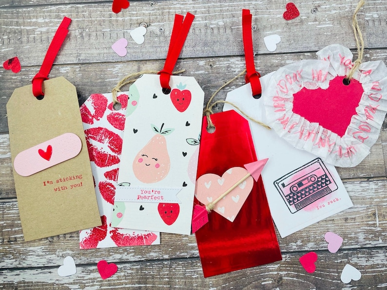 Valentine's Day Tags Treat Bag Gift Labels You Rock - Etsy
