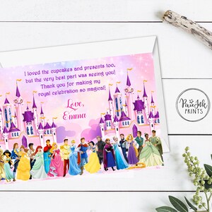 Princess & Princes Birthday Thank You, Princess Birthday Thank You ...