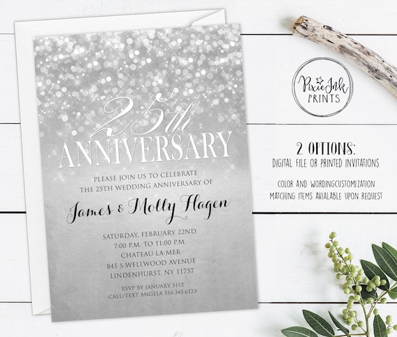 Silver Anniversary Invitation Quotes