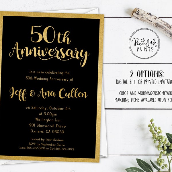 50th Wedding Anniversary Program - Etsy