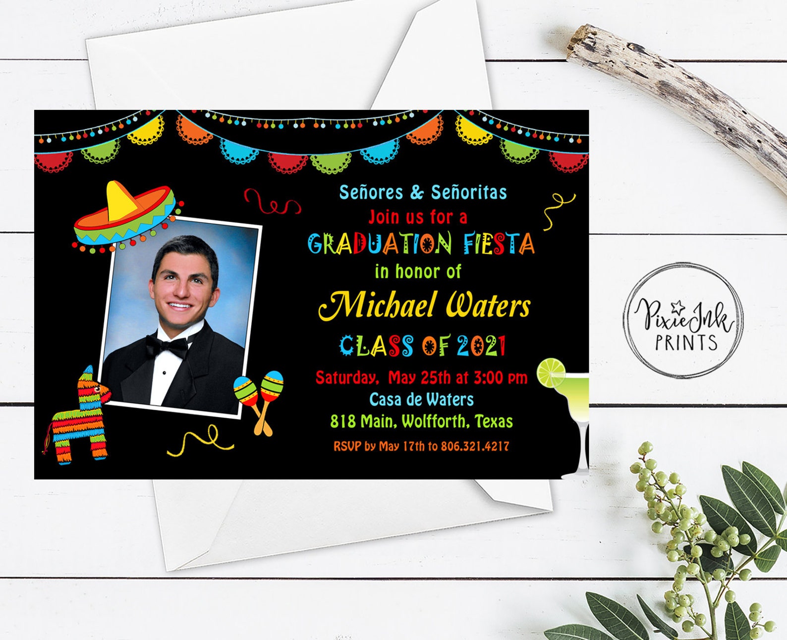 Graduation Fiesta Party Invitation Fiesta Graduation | Etsy