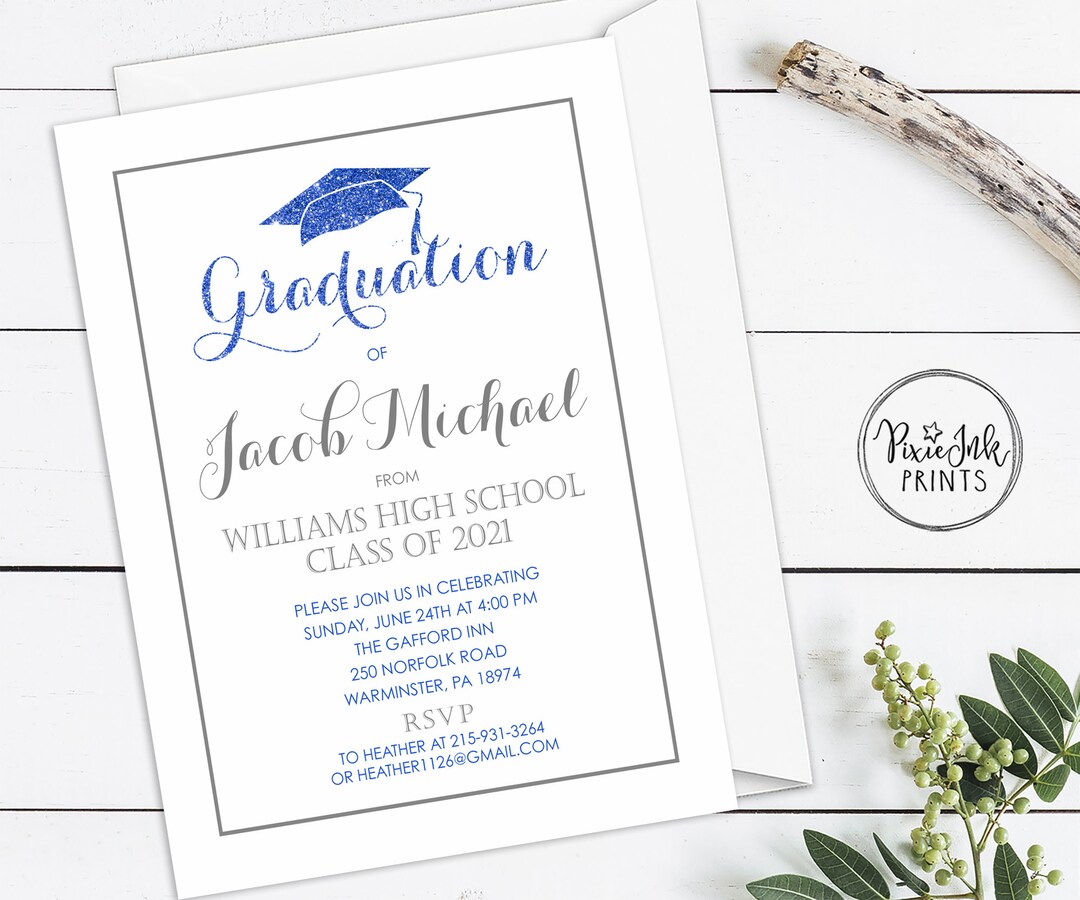 Graduation Party Invitation, Graduation Announcement, College ...