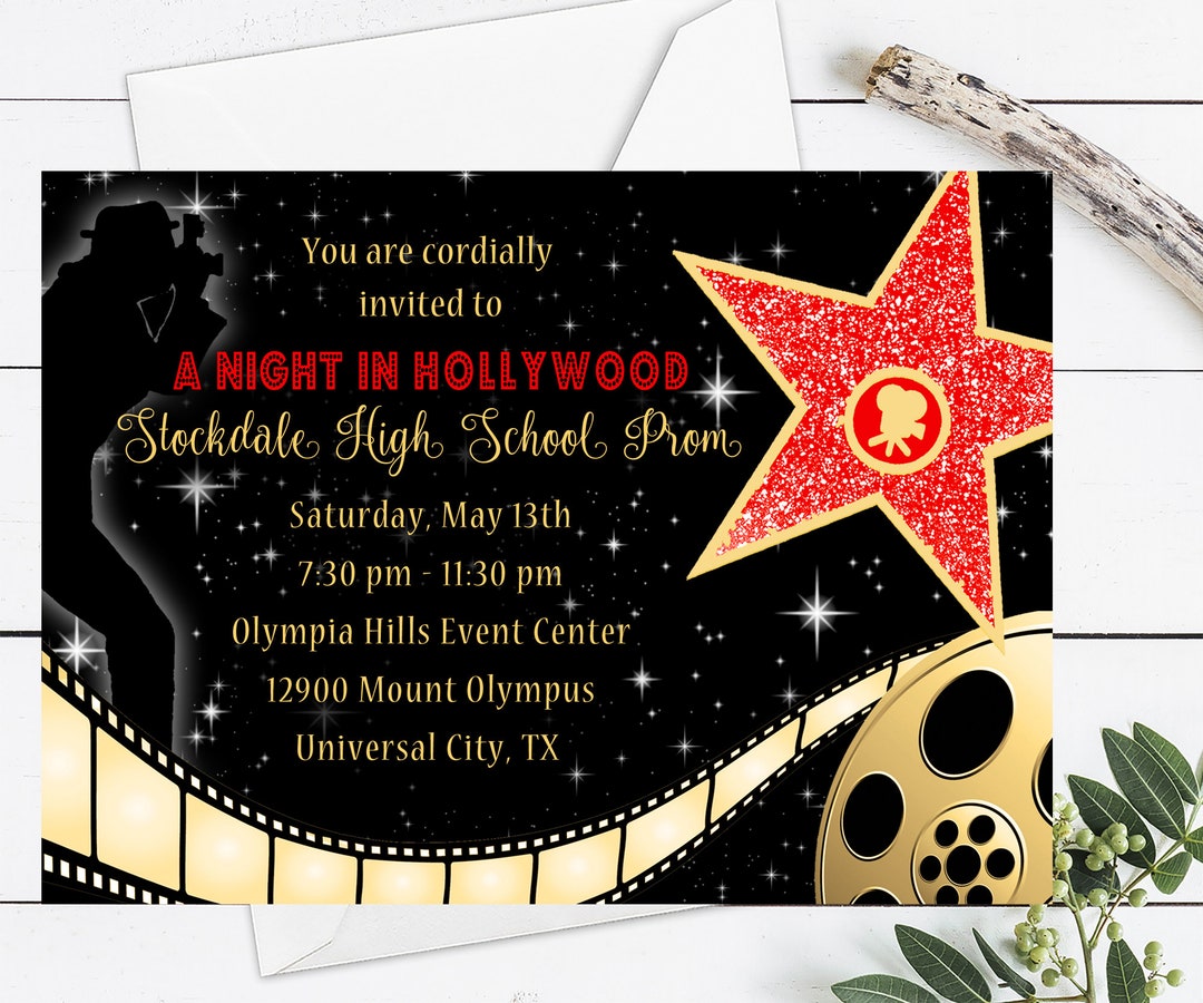 Prom Invitation, Red Carpet Prom Invitation, Red Carpet High School ...