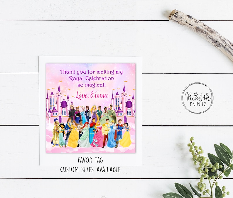 Princess & Princes Birthday Thank You Princess Birthday Thank | Etsy