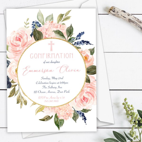 Holy Confirmation Digital Invitation - Etsy