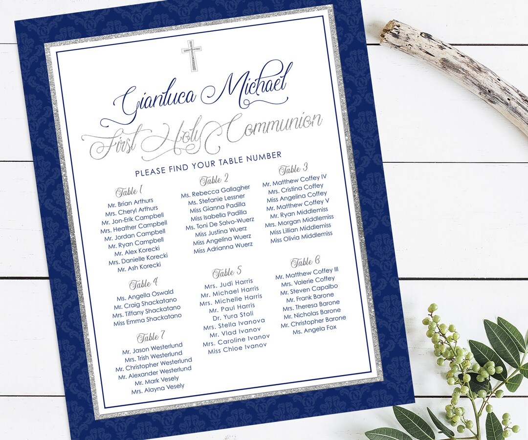 Seating Chart Poster First Holy Communion Poster Communion - Etsy