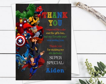 Thank You Superhero Card - Etsy