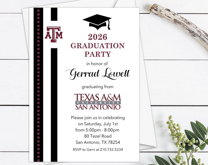 Logo Graduation Party Invitation, College Graduation Class of 2026 High ...