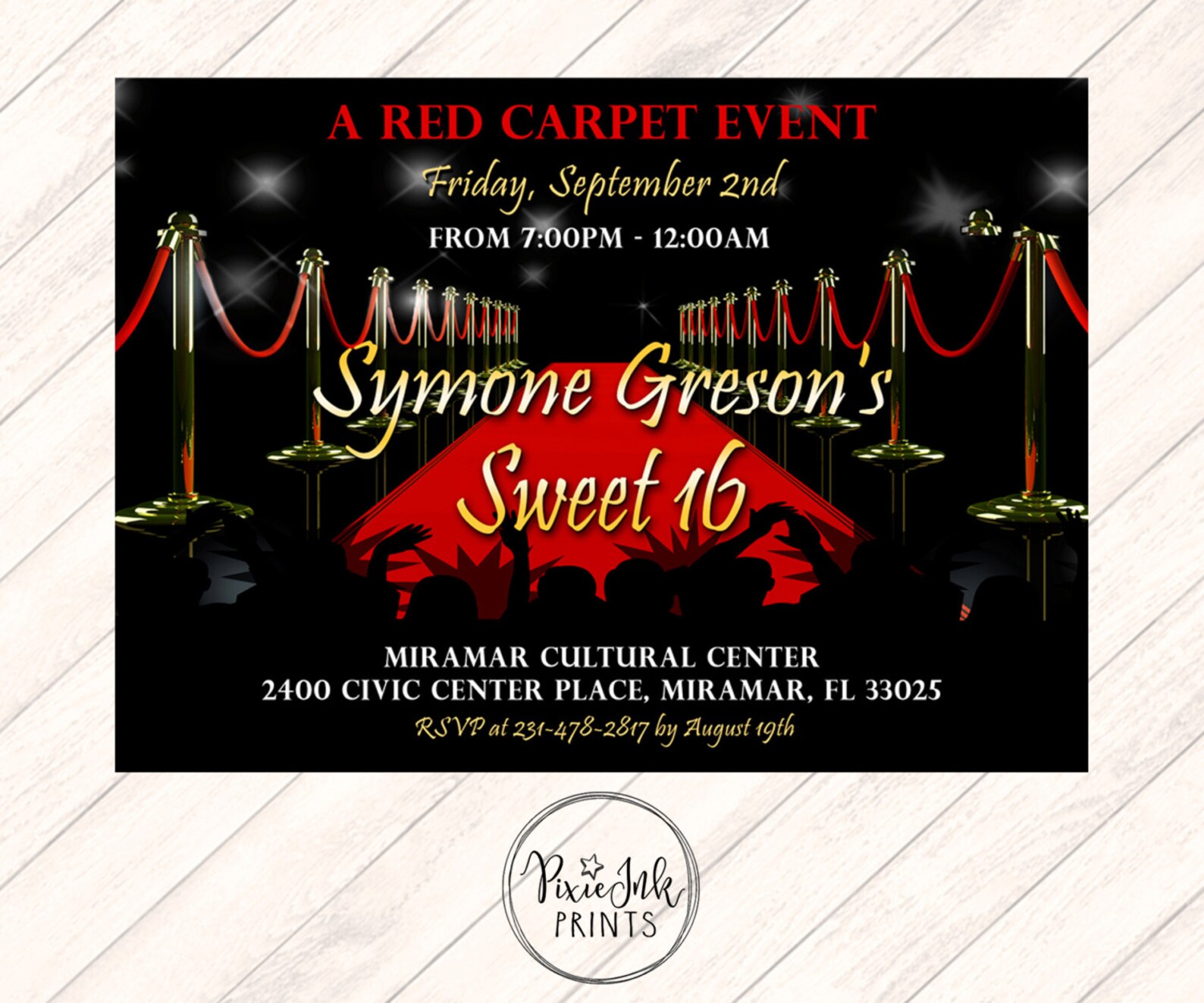 Red Carpet Invitation Hollywood Party Invite Red Carpet - Etsy