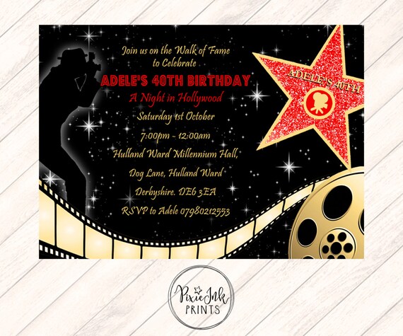 Red Carpet Invitation Hollywood Party Invite Red Carpet | Etsy