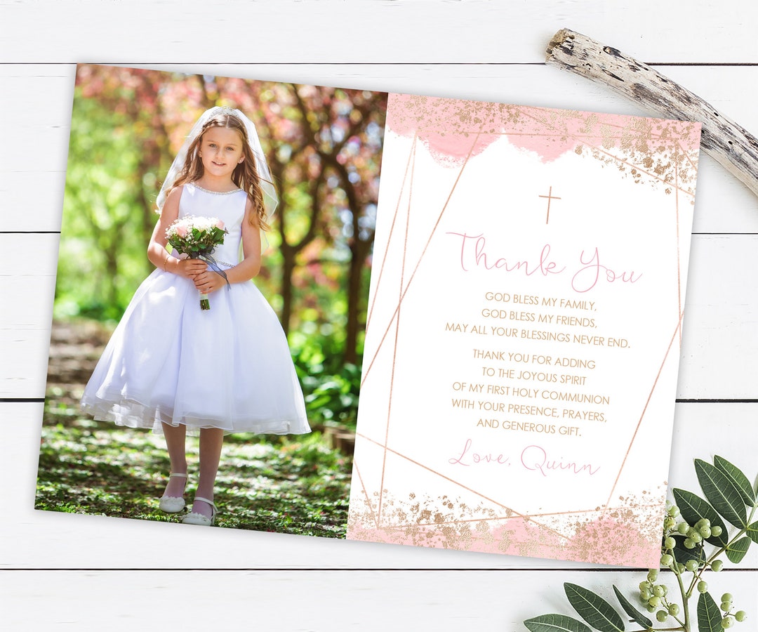 Communion Thank You Card , Communion Picture Thank You, First Holy ...