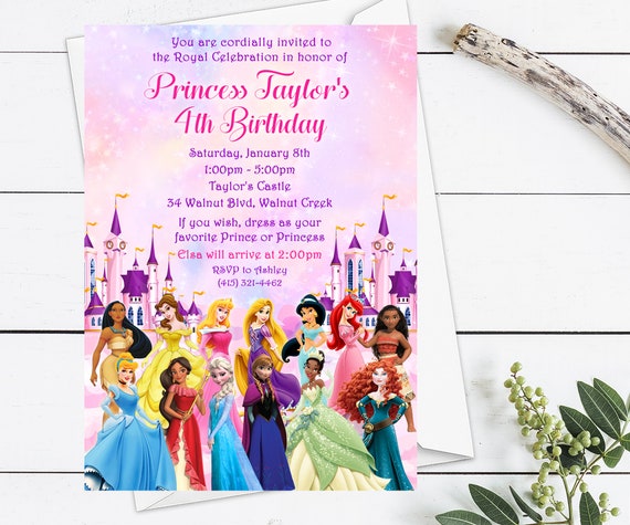 Princess Castle Background Invitation Princess Invitation Oh