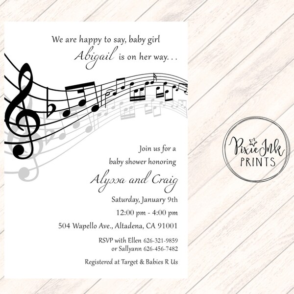 Music Notes Baby Shower - Etsy