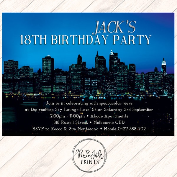 Skyline Invitations - Etsy