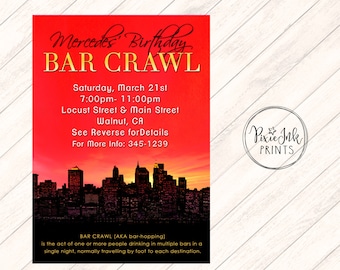 Bar Crawl Invitation - Etsy