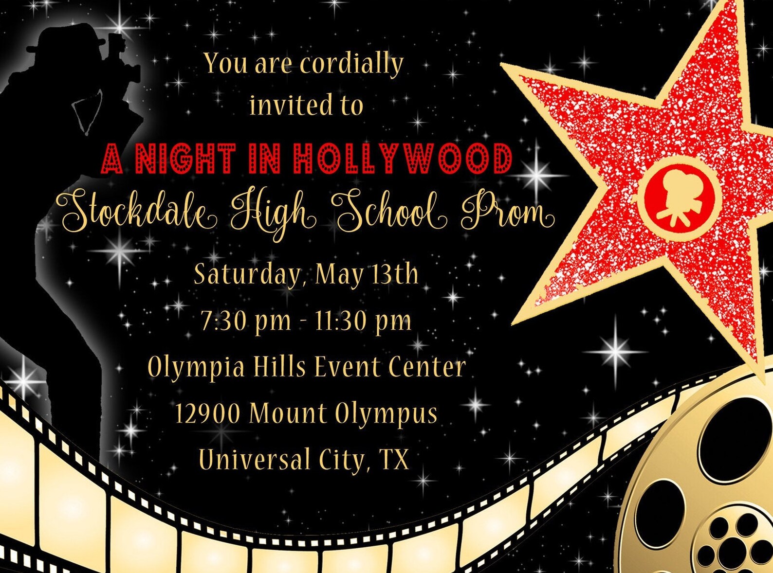 Prom Invitation Red Carpet Prom Invitation Red Carpet High - Etsy