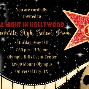 Prom Invitation, Red Carpet Prom Invitation, Red Carpet High School ...