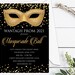 Masquerade Ball Prom Invitation, Masquerade Prom Invitation, Prom ...