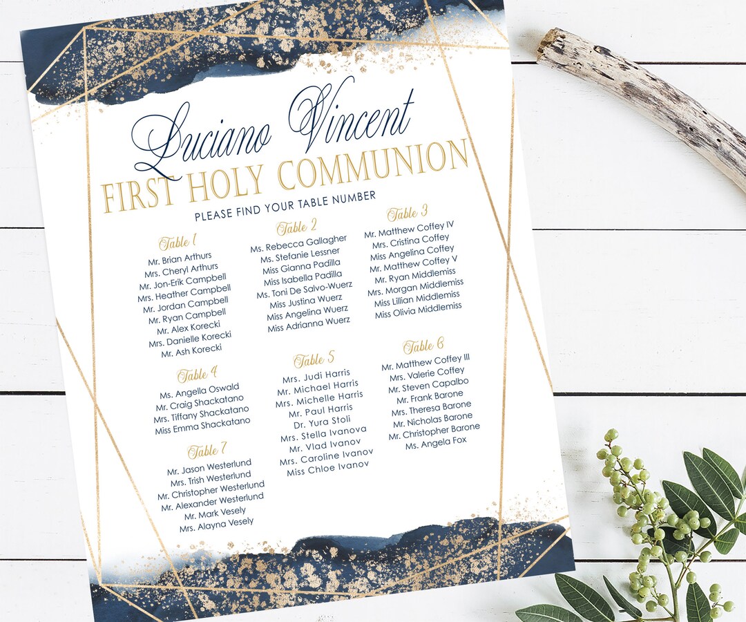 Seating Chart Poster First Holy Communion Poster Communion - Etsy