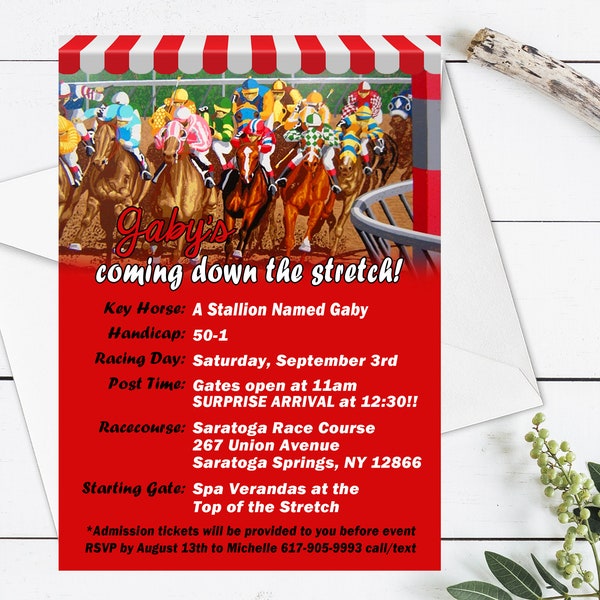 Racing Invitation - Etsy