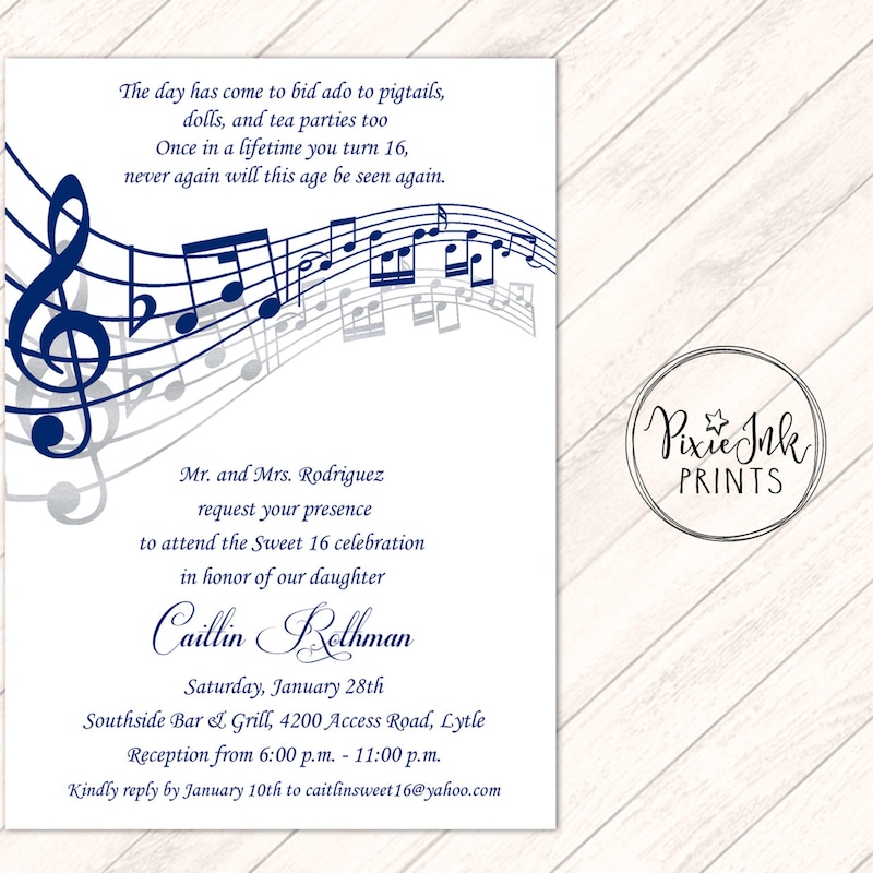 Music Invitations - Etsy