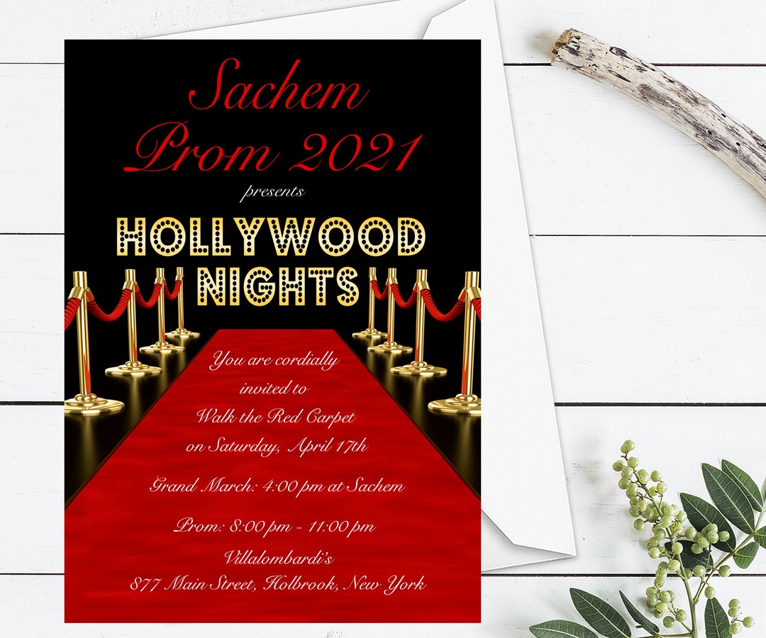 Prom Invitation Red Carpet Prom Invitation Red Carpet High - Etsy