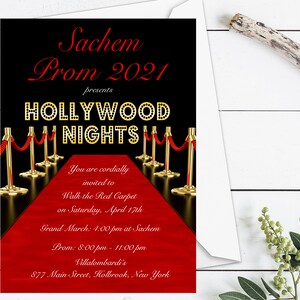 Prom Invitation Red Carpet Prom Invitation Red Carpet High - Etsy