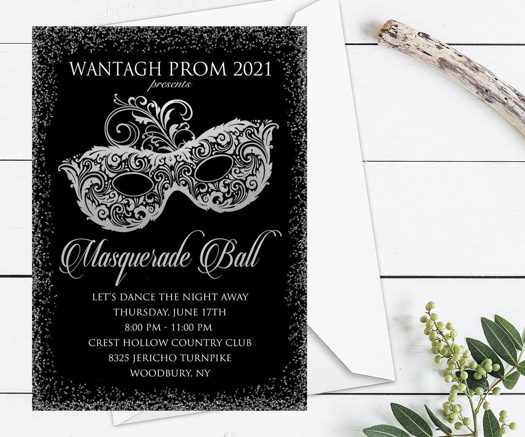 Masquerade Prom Invitation Prom Invitation Masquerade Ball - Etsy