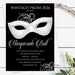 Masquerade Prom Invitation, Prom Invitation, Masquerade Ball Prom ...